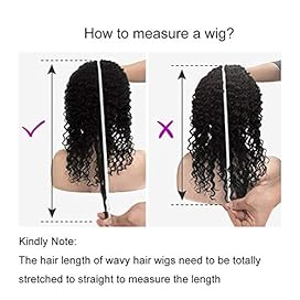 LIKE HER Water Wave Lace Front Human Wigs Hair 24 inch HD Transparent ...