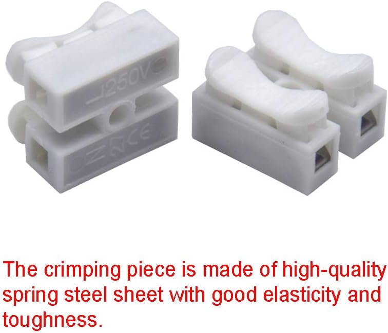 Yosawo 65 Pieces 2P Spring Wire Connectors,Electrical Cable Clamp ...