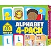 School Zone - Alphabet 4-Pack Flash Cards - Ages 3+, Preschool ...