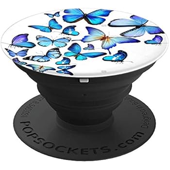 Amazon.com: Fire Blue Butterfly Pop Socket Butterfly Gifts - PopSockets ...