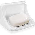 Amazon.com: SiliFine 6.75 x 4.7 Inches White Vintage Ceramic Soap Dish ...