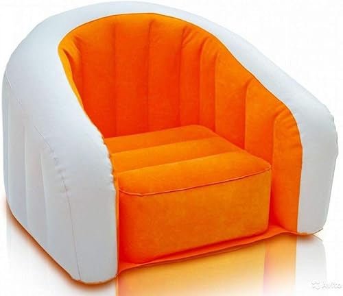 Intex 68597 Inflatable Junior Cafe Club Chair - Orange And White price ...
