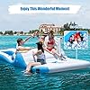 Goplus Inflatable Floating Island, Giant 4-6 Person Lake Floats Lounge ...
