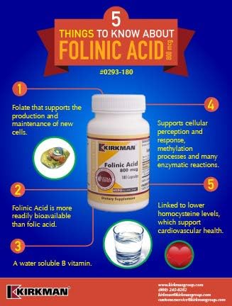 Folinic Acid 800 mcg Capsules - Hypo - 180 ct - DailyNutriPlus LLC