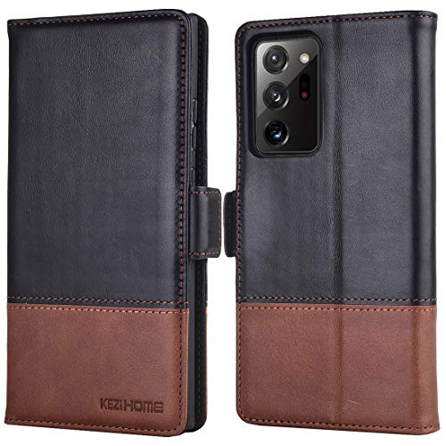 KEZiHOME Note 20 Ultra Case, Genuine Leather [RFID Blocking] Galaxy Note 20 Ultra 5G Wallet Case ...
