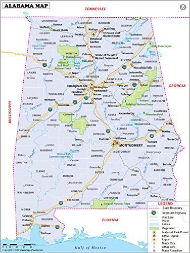 Map Of Alabama Cities And Towns