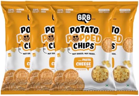 BRB Popped Potato Chips | Not Baked, Not Fried | Pasta Cheese Flavour ...