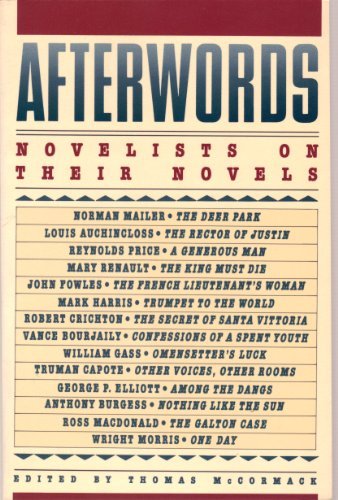 Afterwords: Novelists on Their Novels: McCormack, Thomas: 9780312013820 ...