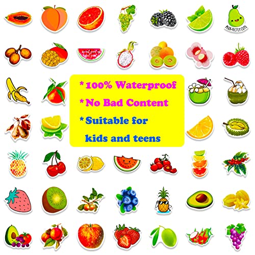 Fruit Stickers, 100 Pcs Cute Fruits Stickers For Kids, Colorful VSCO ...