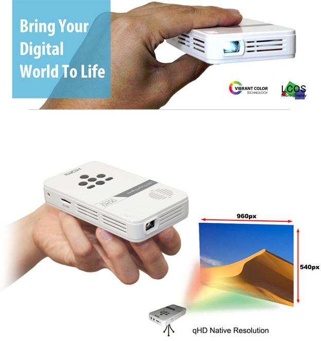 AAXA KP-101-01 LED Pico Projector with 80 Minute Battery Life, Pocket ...
