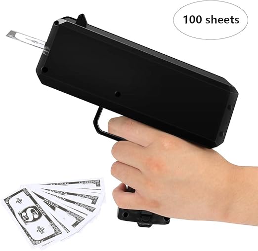 CestMall Super Money Guns, Paper Playing Spary Cash Cannon Money Gun ...