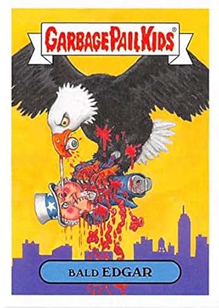 Bald Edgar Garbage Pail Kids trading card 2016 Topps #5b Uncle Sam ...