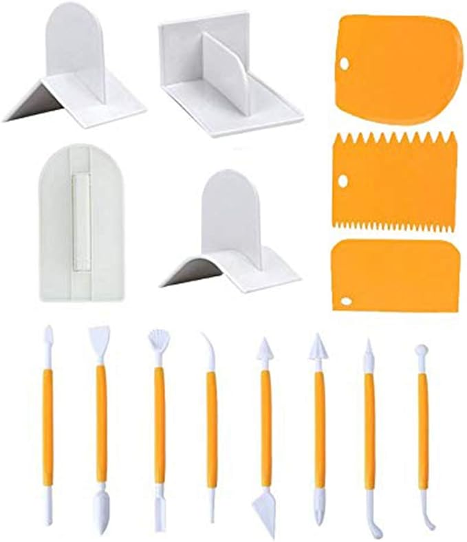 15PCS Cake Smoothing and Decorating Tools Kit Sugarcraft Modelling Tool ...