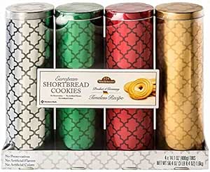 European Shortbread Cookies Tins (4 tins per pk): Amazon.com: Grocery ...