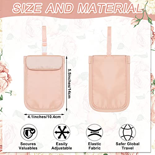 2 Pieces Travel Bra Wallet for Women Hidden Undercover Travel Bra Pouch ...