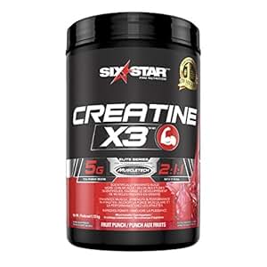 Six Star Creatine X3, Creatine Supplement, Fruit Punch, 1.13kg: Amazon ...