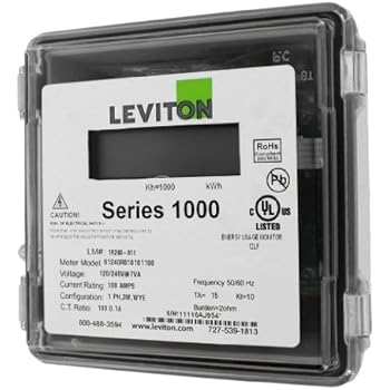 Leviton 1R240-81 Series 1000, Dual Element Meter, 120/208/240V, 2PH, 3W ...