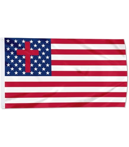 Cross With American Flag Colors