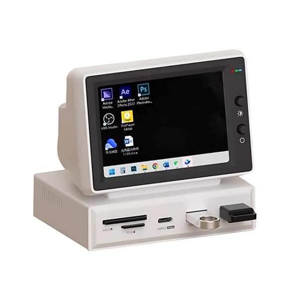 3.5inch Vintage Secondary Screen Monitor, Computer Temp Monitor, PC ...