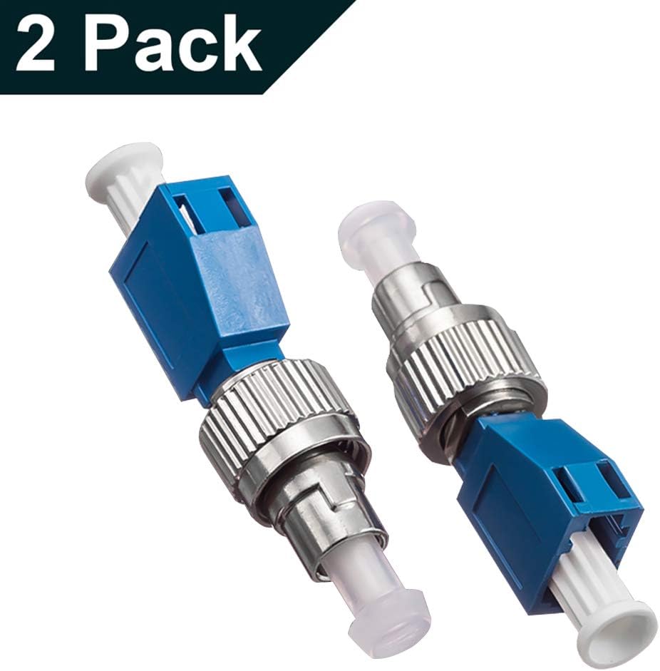 Amazon.com: 2-Pack Fiber Optic Adapter, FC Male to LC Female Hybrid Optical Fiber Convertor ...