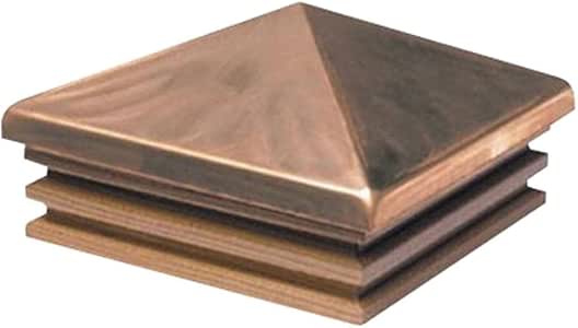 Woodway Copper Pyramid 4x4 Post Cap Mission Style - Premium Cedar Post ...
