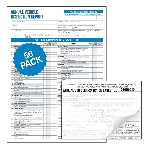 Mua GotSafety - White Interior Inspection Label (5"x4"), with 3-Ply ...