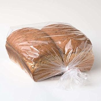 Amazon.com: 100 Count Bread Loaf Bags Food Storage Poly Bags with Twist Ties (6x3x15, 15 Inches ...