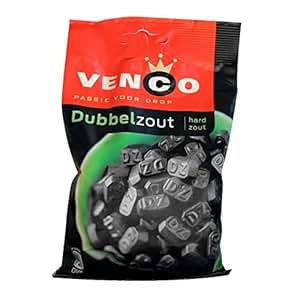 Amazon.com : Venco Dubbel Zout DZ (Double Salt) Dutch Black Licorice ...