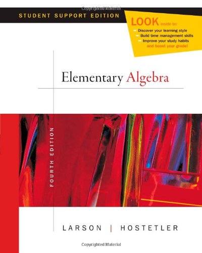 Elementary Algebra: Larson, Ron, Hostetler, Robert: 9780618753536 ...