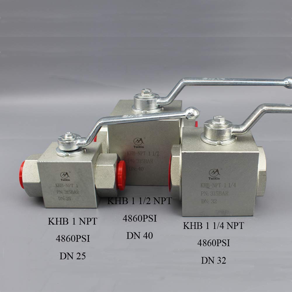 Taixin Hydraulic Valve 1-1/2 Inch NPT Female 4650PSI KHB Hydraulic Ball ...