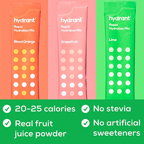 Hydrant Hydrate 10 Stick Packs, Electrolyte Powder Rapid Hydration Mix ...