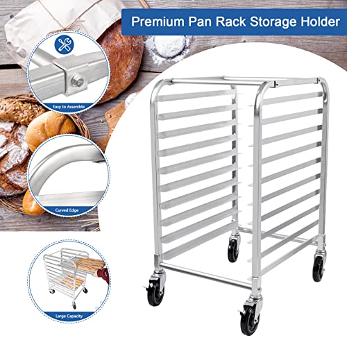 HARDURA Sheet Pan Rack,10 Tier Bun Pan Rack Commercial Bakery Rack With ...