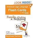 ASL Flash Cards - Learn Signs for Family, Clothing and Toileting ...