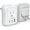 Amazon.com: [1-Pack] Italy Travel Plug Adapter, VINTAR 5 in 1 Foldable ...