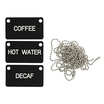Amazon.com: Coffee Pot Signs Airpot Hanging Signs, Black Plastic White ...