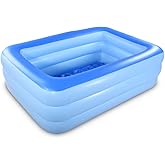 Amazon.com: Inflatable Family Swim Play Center Pool, 82" x 56" x 25 ...