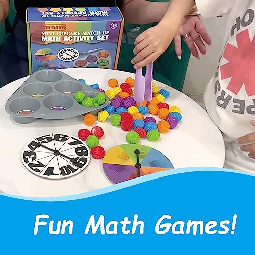 DAKDAKB Counting Cupcake Toys, Matching Games Color Sorting Toys for ...
