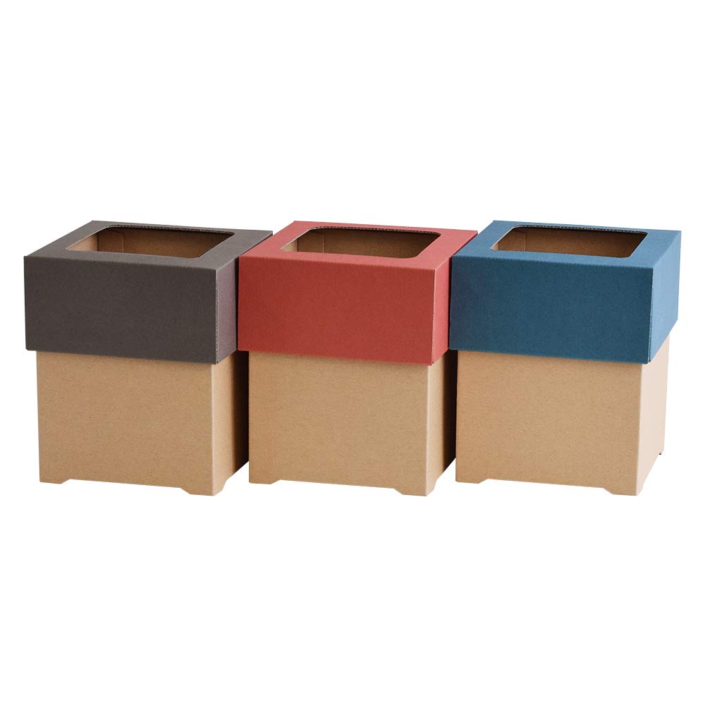 Mua yamapac Mini Cardboard Dust Bins with Lids, Set of 3 (3 Colors with ...