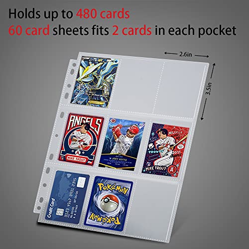 Trading Card Pages 900 Pocket - Top Loading Binder Sheets For Sports ...