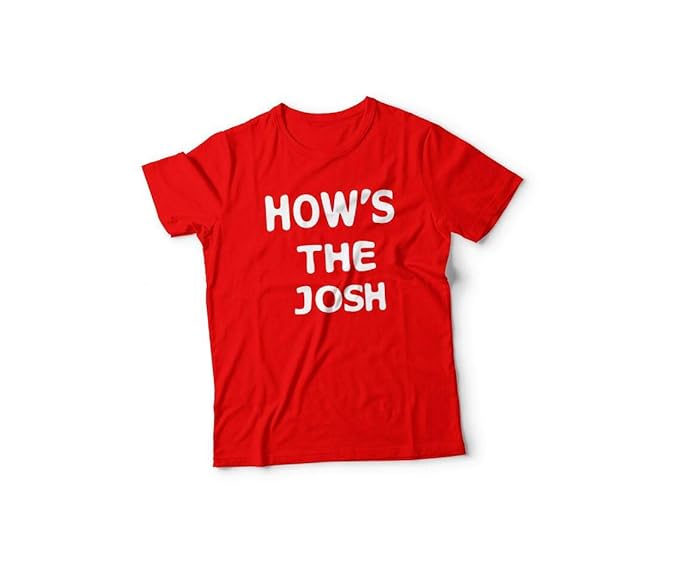 Buy Be Creative Men's Cotton How's The Josh Printed T-shirt (Red ...