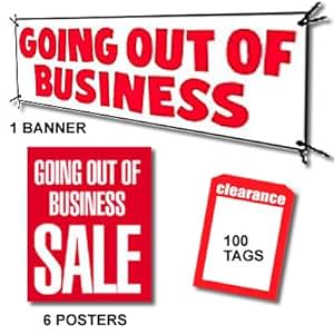 Amazon.com : Going Out of Business - 107pc Sales Driver Sign Kit ...