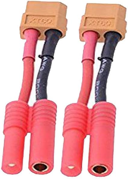 Amazon.com: Yiqigou 2pcs XT60 Plug Female Connector to HXT 4MM 4.0MM Bullet Connector Banana ...
