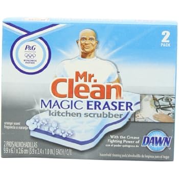 Amazon.com: Mr. Clean Magic Erasers Kitchen Scrubbers with Dawn, Pack ...