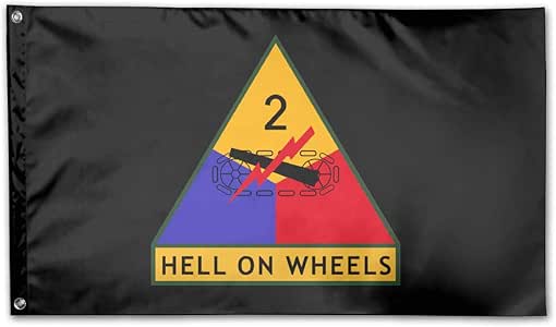 Amazon.com : 2nd Armored Division Flag Polyester Flag Indoor/Outdoor ...