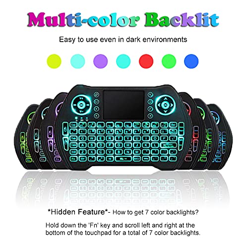Bl Mini Wireless Keyboard Remote Control With Touchpad Mouse Combo Backlit 2 4ghz Mini Keyboard