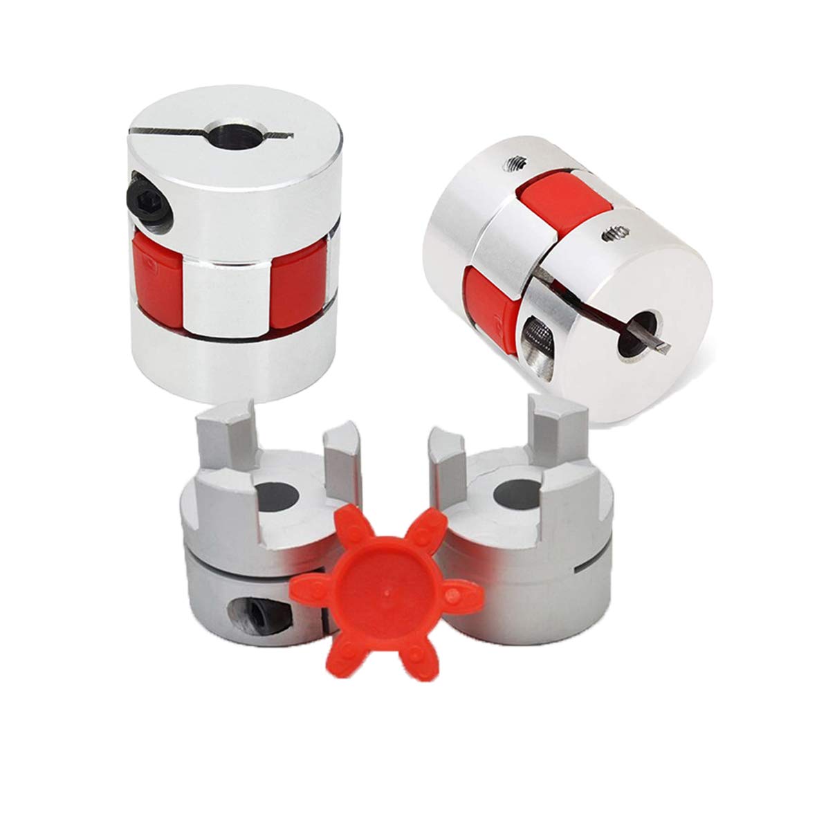 RATTMMOTOR Flexible Coupler 3 PCS 6.35mm to 10mm Plum Coupling L30 D25 ...