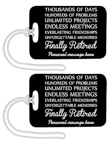 Happy Retirement Gifts Finally Retired Poem With Custom Text 2-pack ...