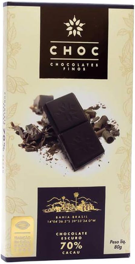 Chocolate 70% Cacau - 80g - Choc Zero Açúcar - Choc Chocolates Finos ...