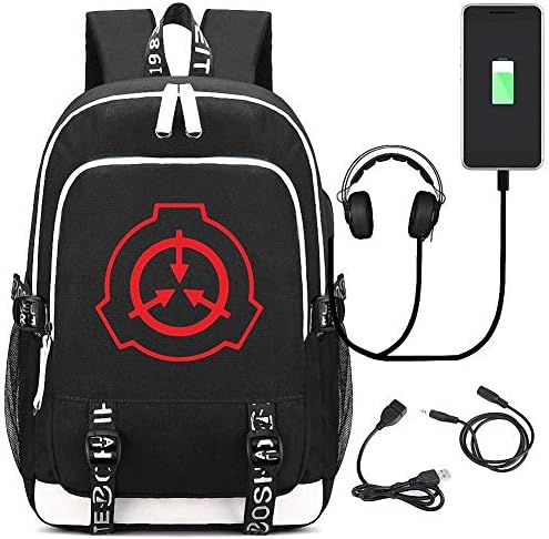 SCP Foundation Backpack, Laptop Bag Backpack USB Charging Port and ...