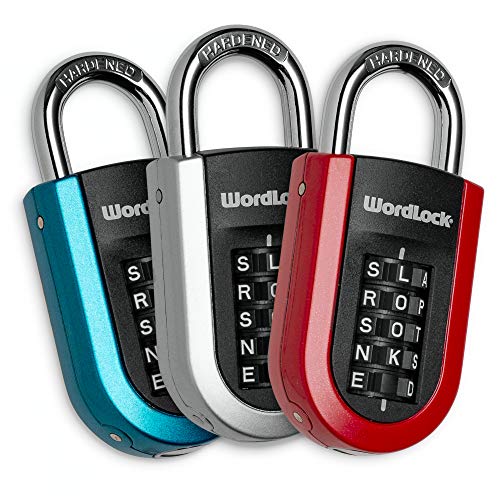 Word Lock Padlocks 3 Per Pack Word Locks Letter Combination Lock 